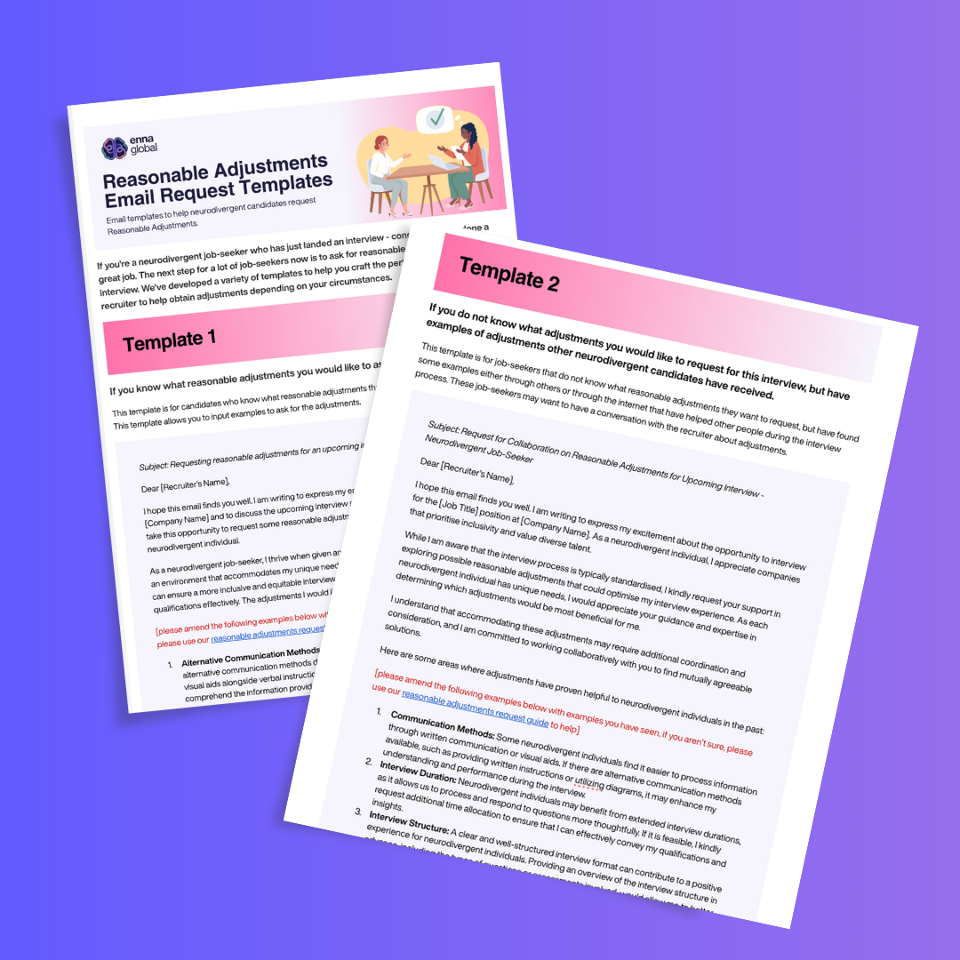 Reasonable Adjustments Request Email Templates For Recruitment - Enna ...