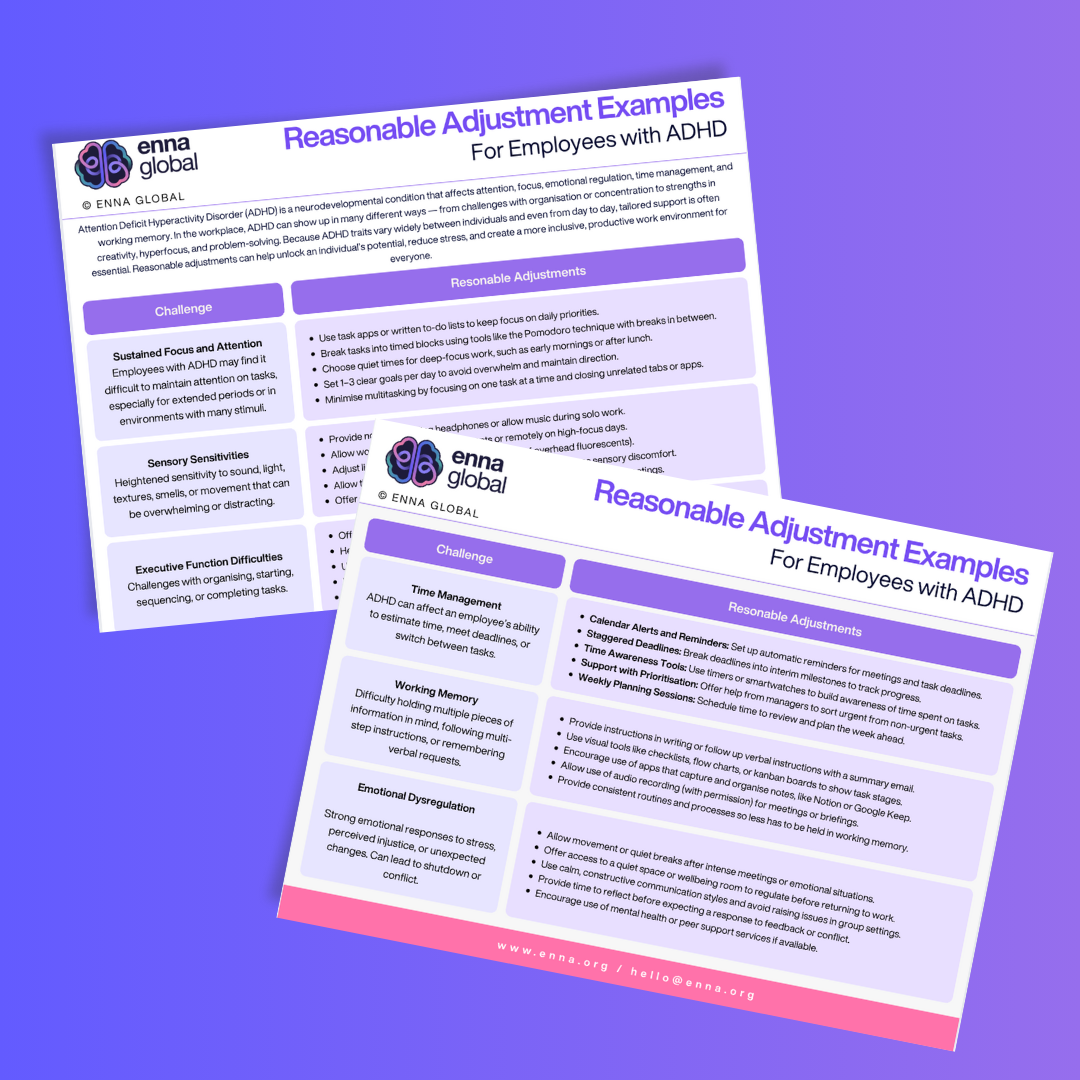 Examples of Reasonable Workplace Adjustments for Employees with ADHD ...